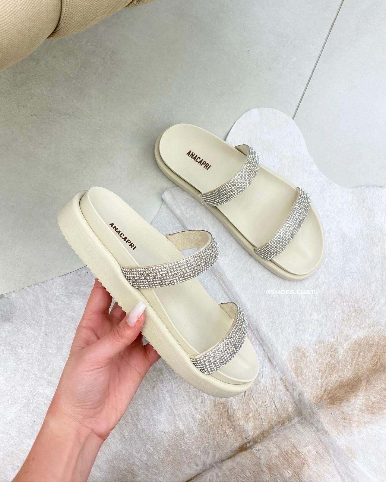 Papete Ana Capri Bone Off White - 83950 - Lust Shoes